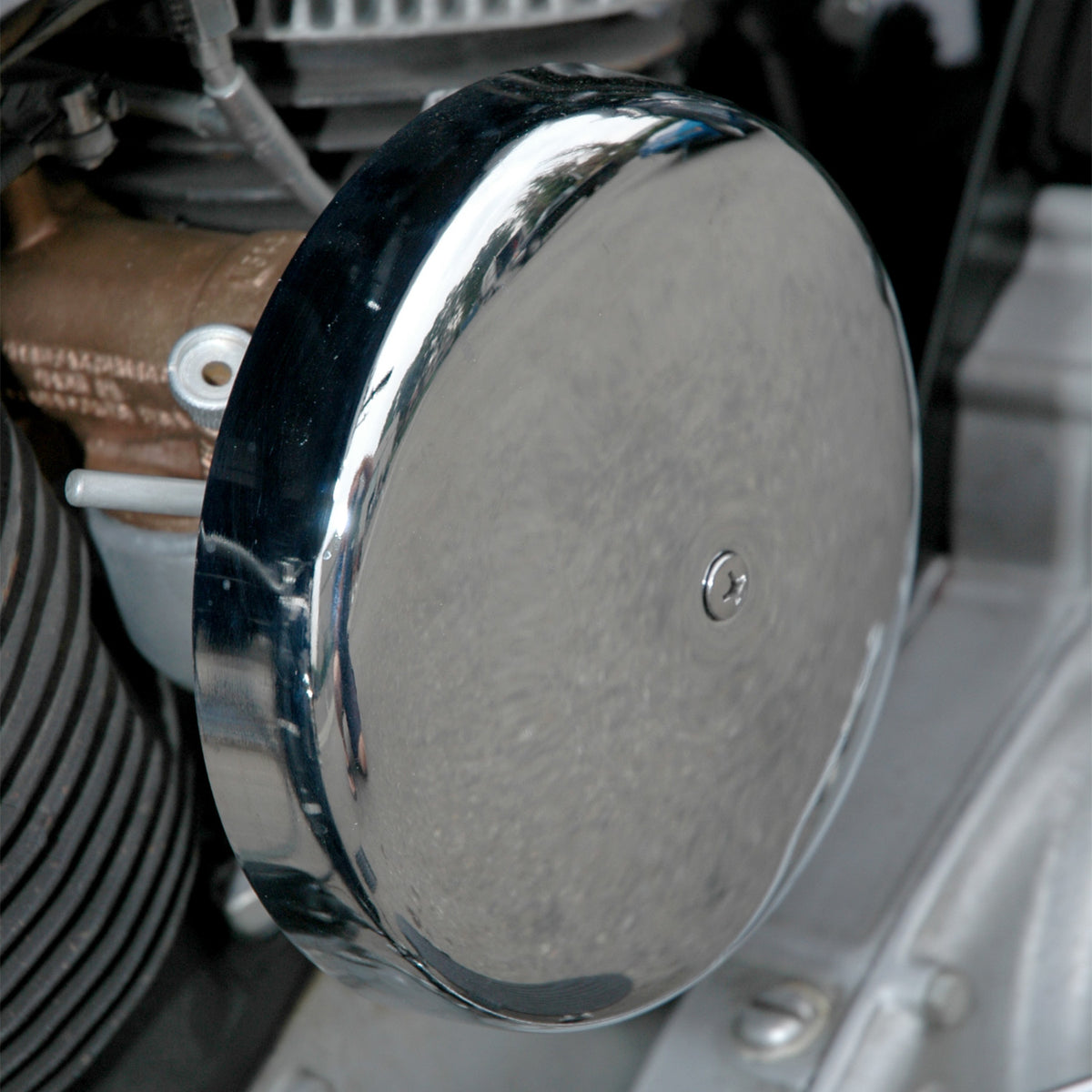 Factory Stock Air Cleaner with Mesh Filter - Chrome – Kiwi Indian
