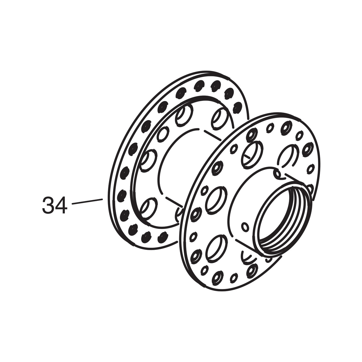 Complete Hub With Axle Bearing Support Kiwi Indian complete-hub-with-axle-bearing-support-kiwi-indian